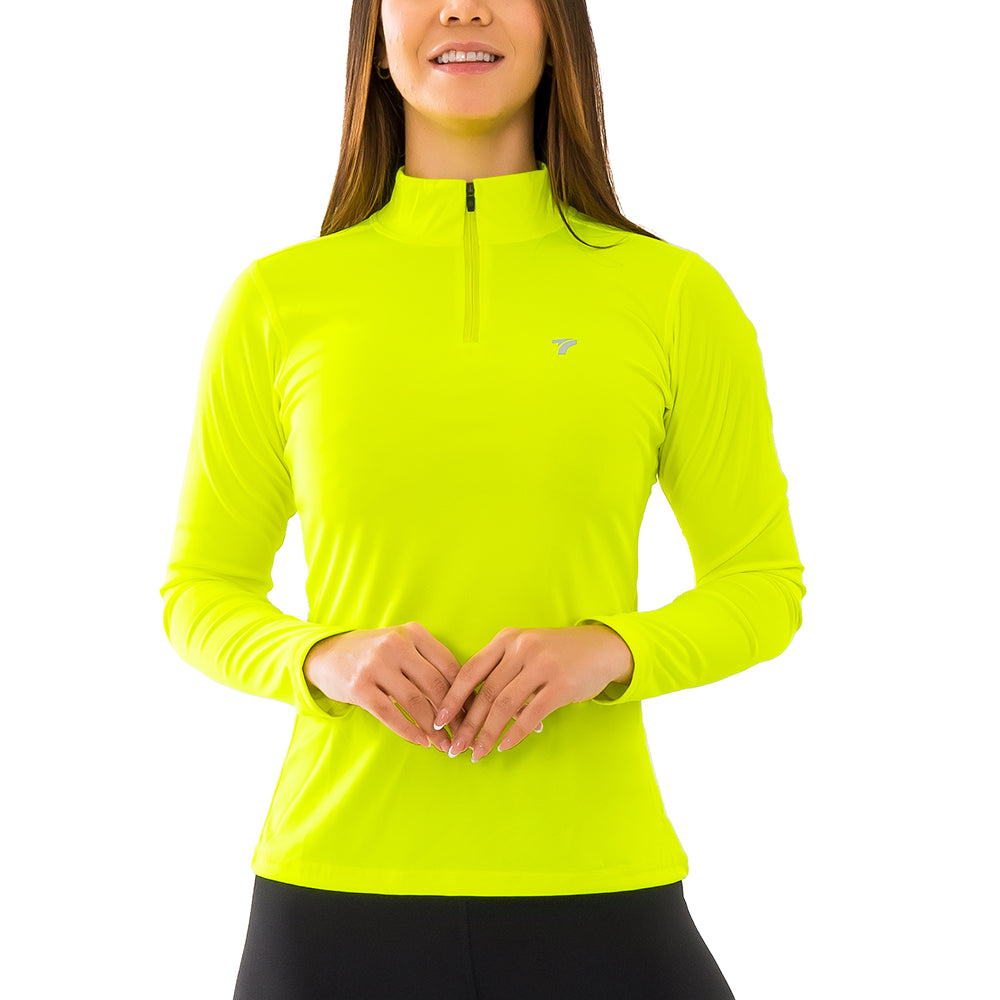 BUZO ROLLING MUJER - AMARILLO NEON