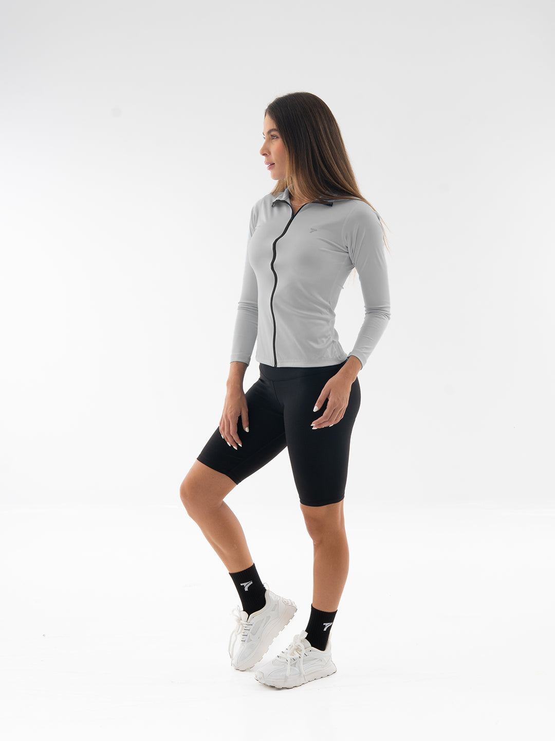 Buzo Deportivo de Mujer Rolling Pro - Gris Claro
