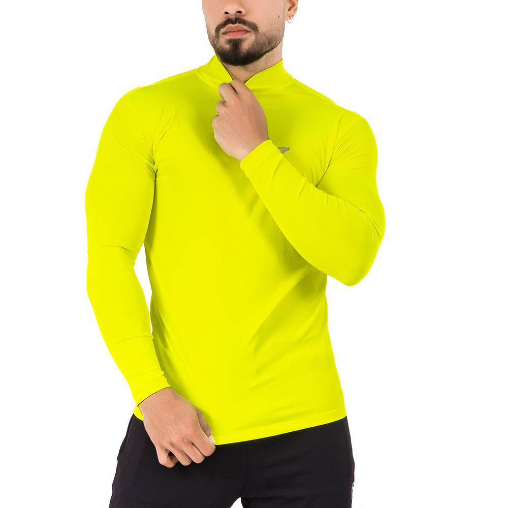 Buzo Manga Larga para running de Hombre Rolling - Amarillo Neon
